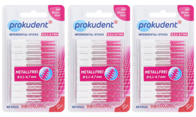3 PROKUDENT Interdental Sticks Rubber Toothpicks 2.1-4.7mm 3x 40pcs | eBay