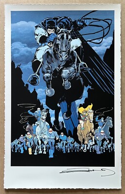 FRANK MILLER rare BATMAN & MUTANTS paper giclee SIGNED Dark Knight LAST ...