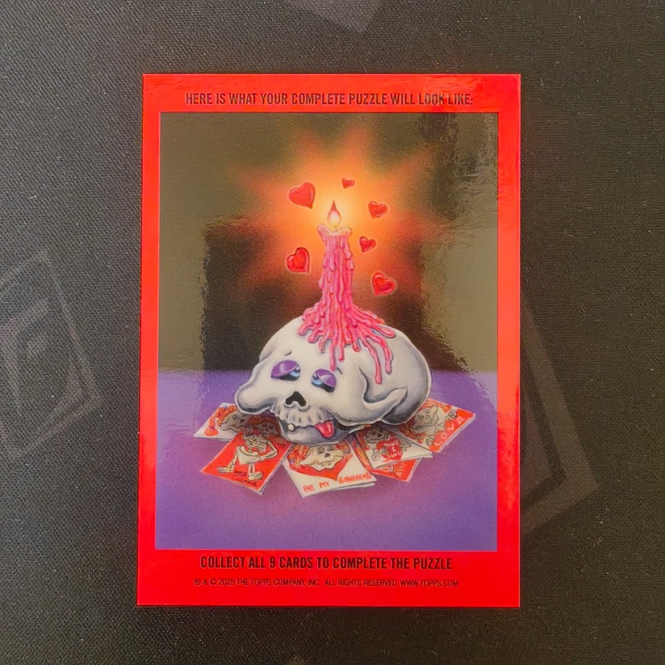 2025 GPK garbage pail kids valentines day Pink Heart Foil #24b Handle ...