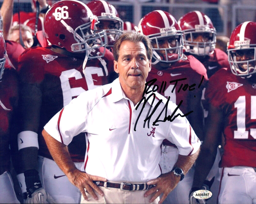 Nick Saban Alabama Coach Autographed Signed 8x10 Photo W/HOLOGRAM COA ...