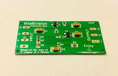 Intellivision Composite Mod RCA out - PCB a/v audio video board | eBay