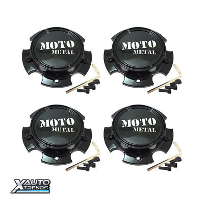 4 x Moto Metal Wheel Center Cap Gloss Black T168L145-5-H30-S1 | eBay