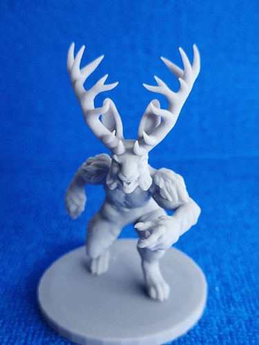 3D Printed Resin DEMON JACKALOPE Mini Figurine Bust Statue Myth ...