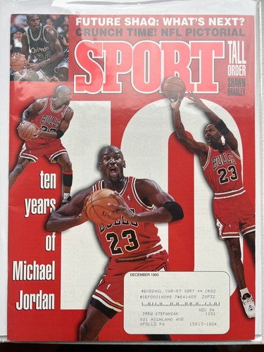 Sport Magazine December 1993 Michael Jordan Chicago Bulls on the cover ...