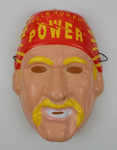 1991 WWF HULK HOGAN MASK Python Power New 9.5" x 6.5" Spain Import Item ...