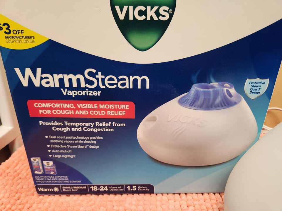 Vicks Warm Steam Vaporizer 1.5 Gallon SM/M Room Size w/ Steam Guard | eBay