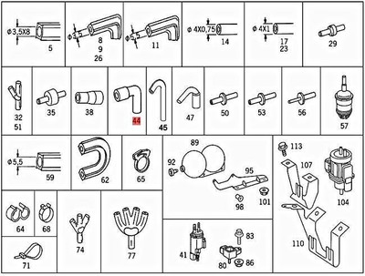 Genuine MERCEDES SMART 638 638/2 903 906 C216 S202 S210 W210 Hose ...