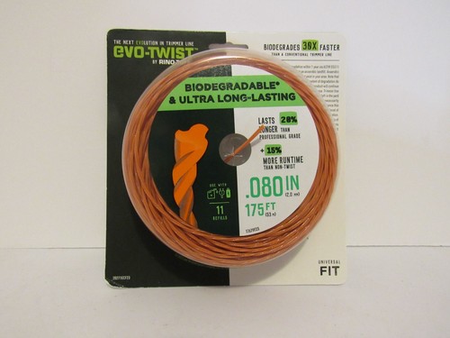 Rino-Tuff Evo-Twist .065" Inch Biodegradable Universal Fit Trimmer Line ...