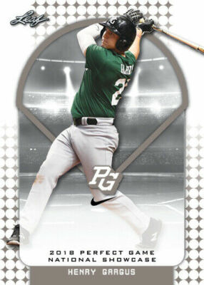 HENRY GARGUS "1ST EVER PRINTED" 2018 LEAF PERFECT GAME ROOKIE CARD #209 ...