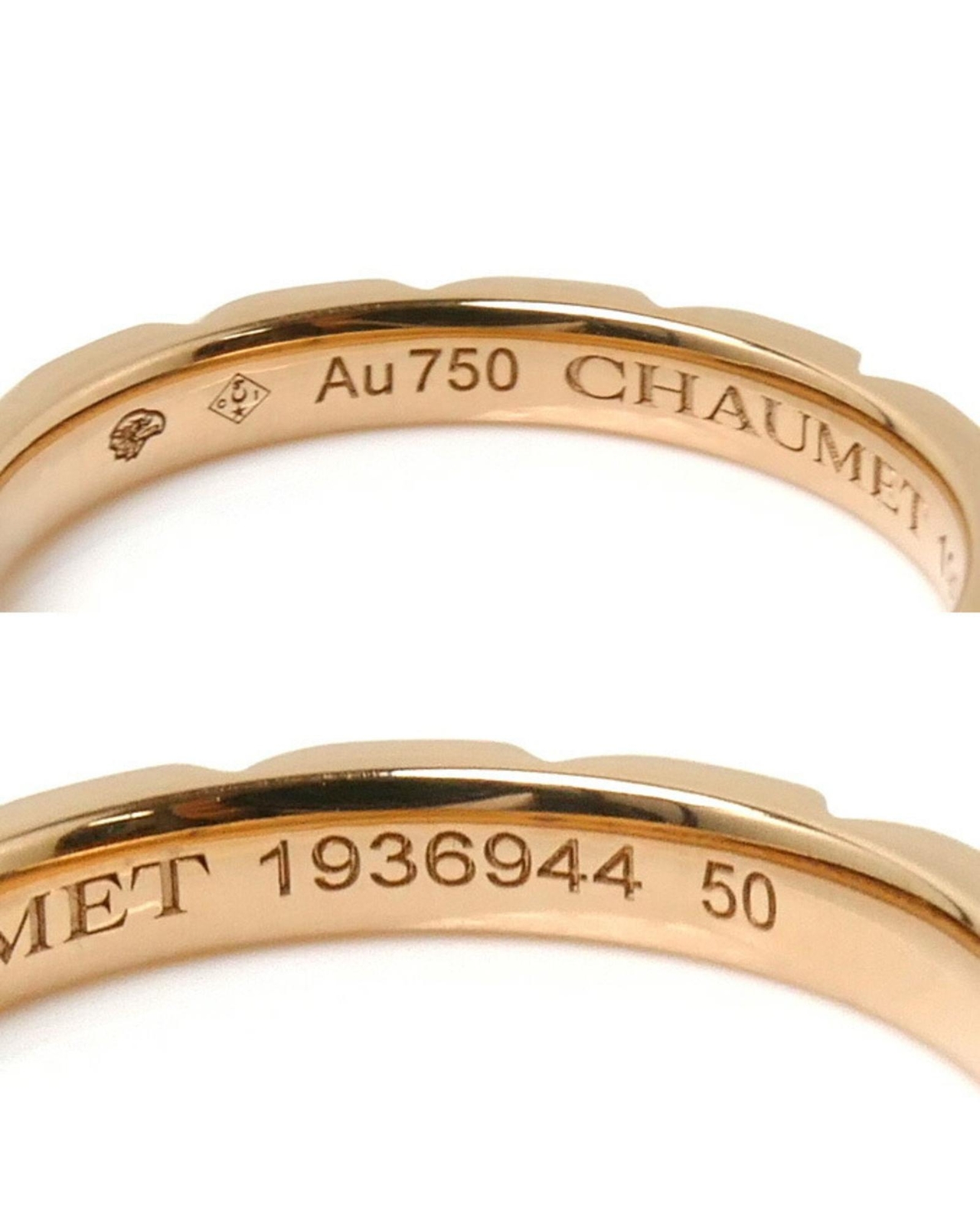 Pre Loved Chaumet 18K Rose Gold Diamond Band Ring - Rings | eBay