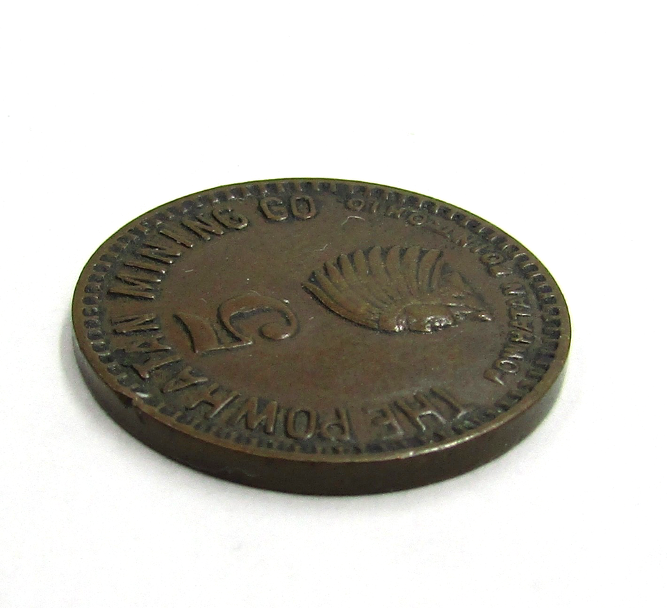COAL SCRIP TOKEN 5¢ POWHATAN MINING CO.-POWHATAN POINT-OH-BELMONT ...