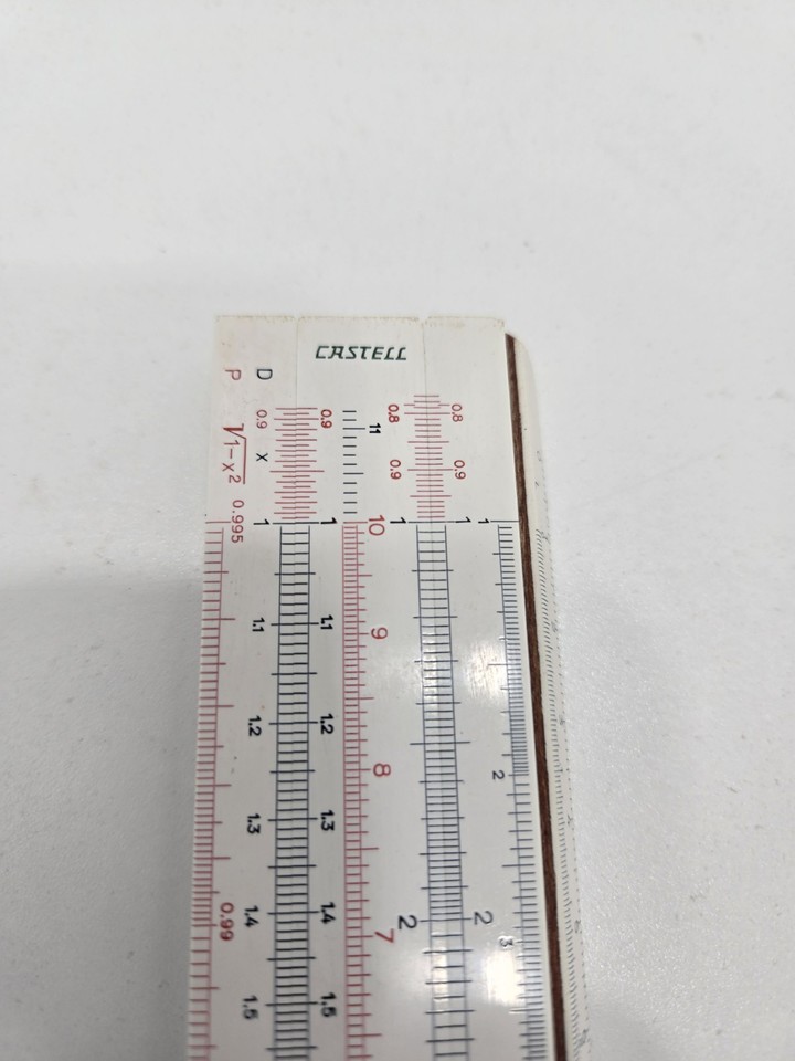 Vintage Faber Castell Slide Rule Log Ruler Scales Case | eBay