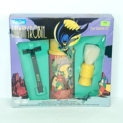 Batman Play Shaving Kit Set Shaving Cream Razor Original Box 1991 DC ...
