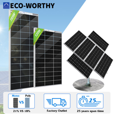 ECO-WORTHY Bifacial 12V Solar Panel 120W 200W 1200W Solar Panel System ...