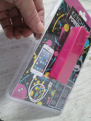 DG Keychain Power Bank w/USB Cable, Pink New In Package | eBay