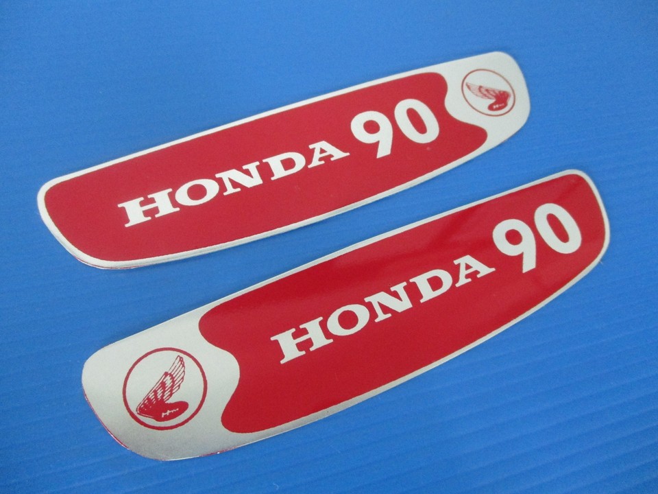 With ALUMINIUM GAS TANK DECAL EMBLEM SET Fit HONDA 90 CT200 CT90 TRAIL ...
