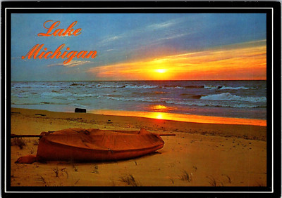 Postcard Chesterton Indiana Dunes State Park Beautiful Lake Michigan at ...