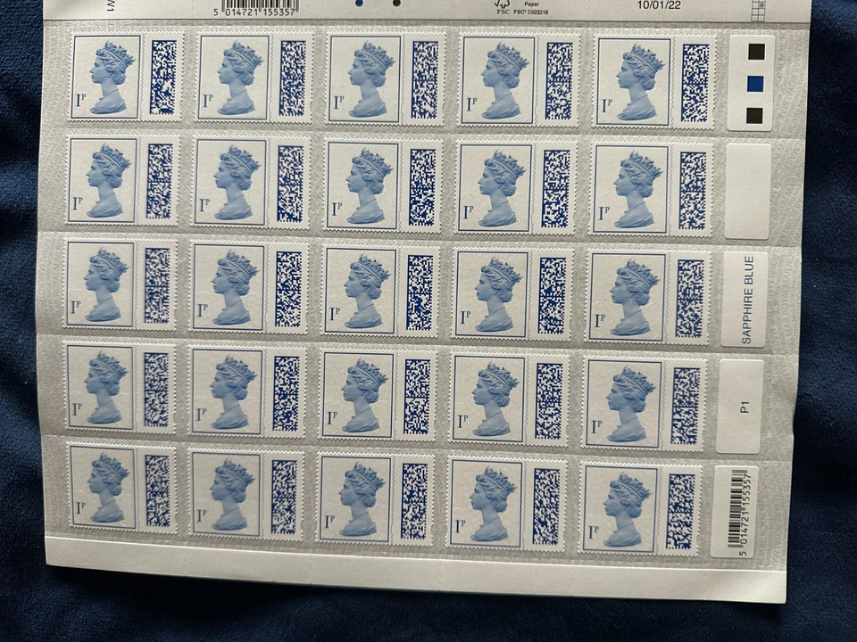 2022 QEII GB BARCODE MACHIN Definitives Stamps set Postage 3 full ...