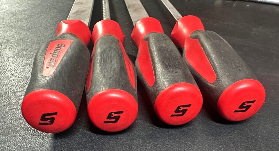 SNAP ON SGHBF500A 4-Piece Mixed File Set (Red) USA | eBay