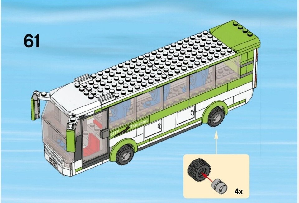 LEGO 8404 City Public Transport Station City Bus Only - Custom Color ...