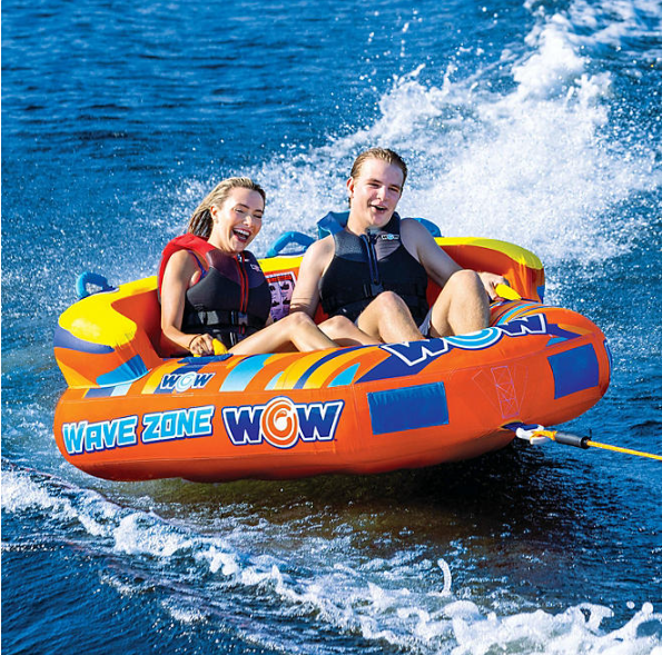 WOW Sports Wave Zone 2-Person Inflatable Towable Water Tube Cockpit Seating | eBay
