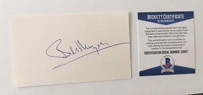 Bill Moyers Signed Autographed 3x5 Card BAS Beckett Certified ...