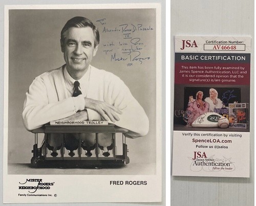 Mister Rogers Mr Fred Rogers Signed Autograph 8x10 Photo - JSA Cert ...