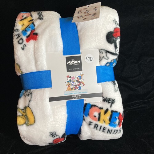 Primark Mickey Mouse Throw Blanket Friends Minnie Donald Daisy Disney ...
