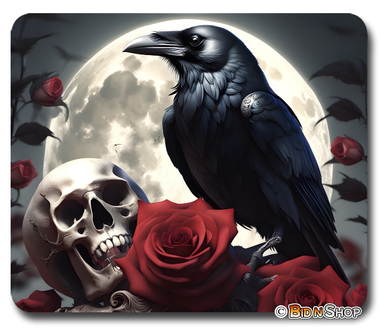 THE RAVEN - Mousepad / PC Mouse Pad - Edgar Allan Poe GOTHIC HOME ...