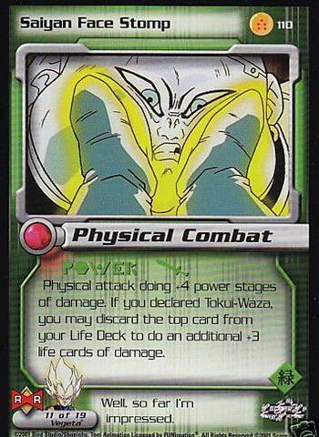 Saiyan Face Stomp - 110 - Unlimited Edition Androids Near Mint Score Z ...