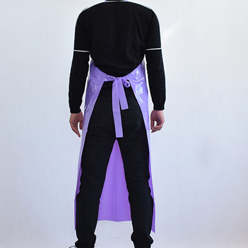 Unisex PVC Apron Lace Up Butcher Cooking Baking Waterproof Working BBQ ...