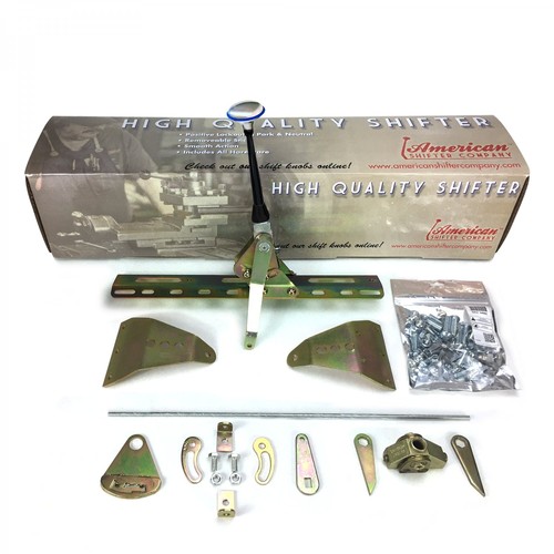 GM TH200 Side Action Shifter Kit 6" Black Arm w/ Billet Knob trans auto ...