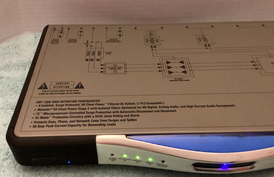 Monster Power HDP 1800 High Definition Surge Protector Home Theater ...