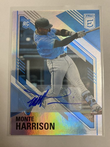 2021 Panini Chronicles Monte Harrison Donruss Elite Rookie Auto Miami ...