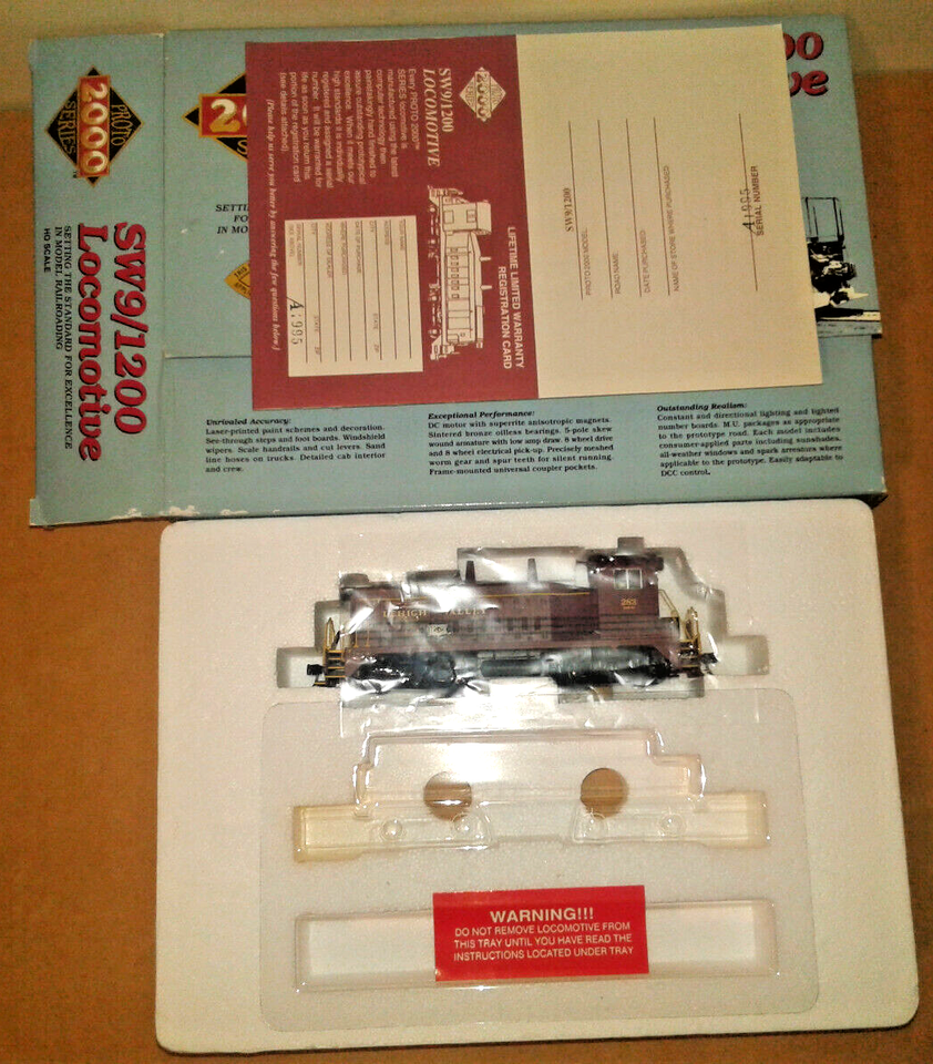 HO SCALE WALTHERS LIFE LIKE PROTO 2000 EMD SW9/1200 LEHIGH VALLEY LV ...