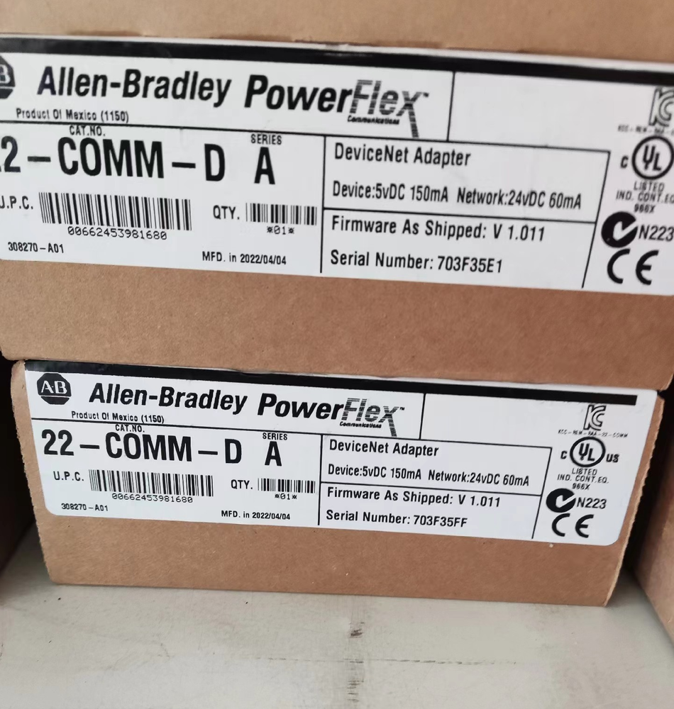 New IN BOX AB 22-COMM-D Powerflex Devicenet Adapter Module Series A ...