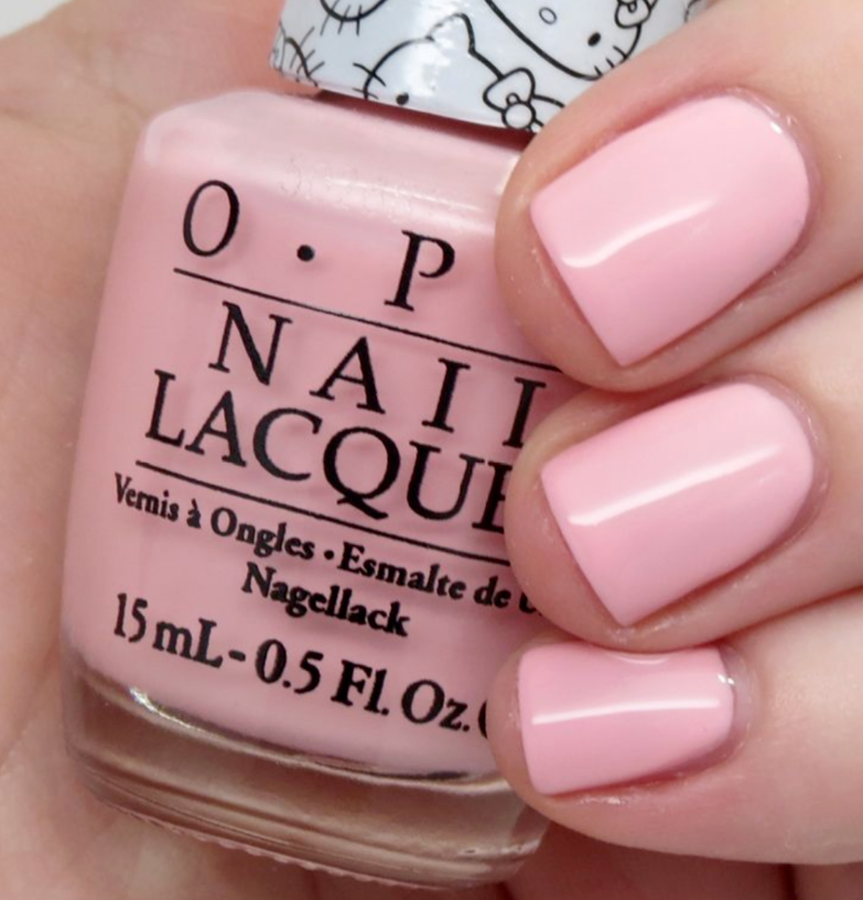 OPI HELLO KITTY NL H84 SMALL + CUTE = 3 nail lacquer baby pink polish ...