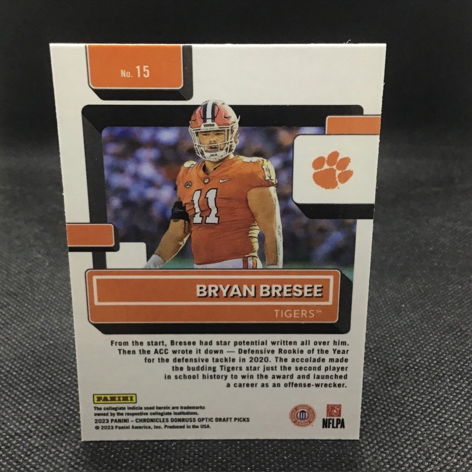 BRYAN BRESEE 2023 Chronicles Draft Picks RC OPTIC RATED ROOKIE CLEMSON ...