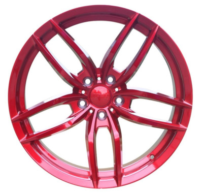19" Red Wheels for Honda 19x8.5/9.5 ET35 5x114.3 Accord Civic CR-V Set ...