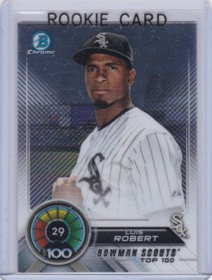 LUIS ROBERT ROOKIE CARD Chicago White Sox BOWMAN CHROME TOP 100 ...