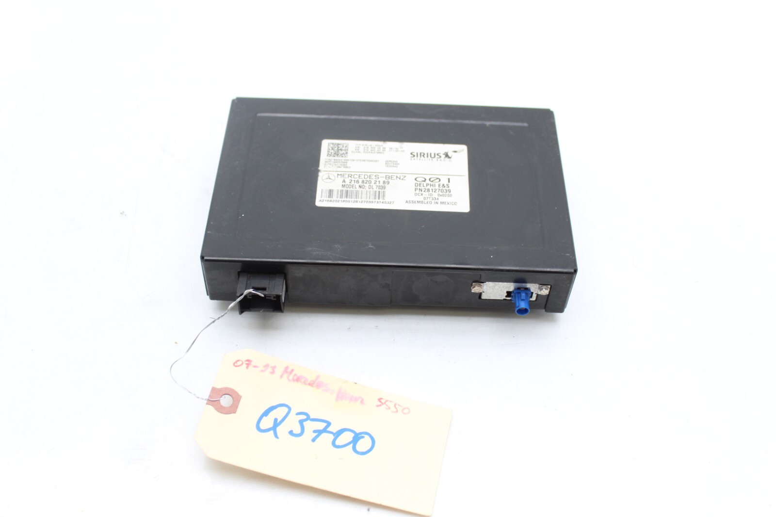07-09 MERCEDES-BENZ S550 SATELLITE RADIO RECEIVER CONTROL MODULE Q3700 ...