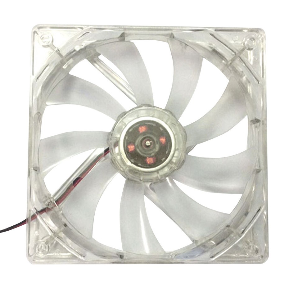 12cm 120mm RED LED 12V 4Pin Computer PC Case Cooler CPU Cooling LED Fan ...