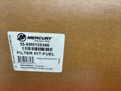 OEM Mercury Water Separating Fuel Filter Kit 35-8M0135386 Quicksilver ...
