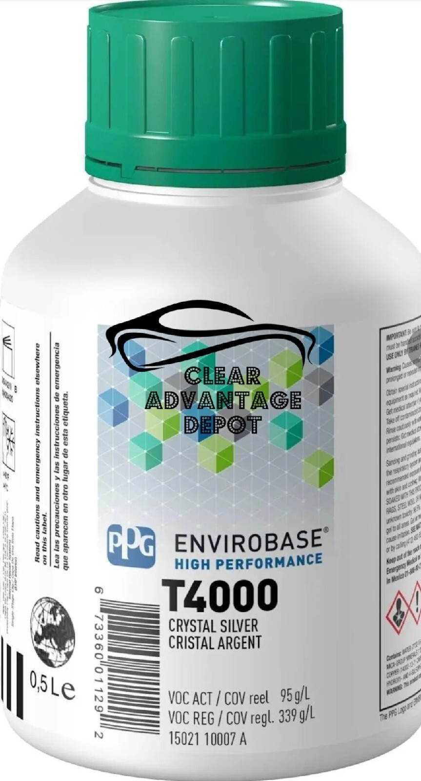 PPG Envirobase T4000 0.50 Liter Crystal Silver Factory for sale online ...