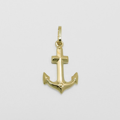 Anker Anhänger Echt Gold 333 Gelbgold Schiffsanker + Kette Silber 925 ...