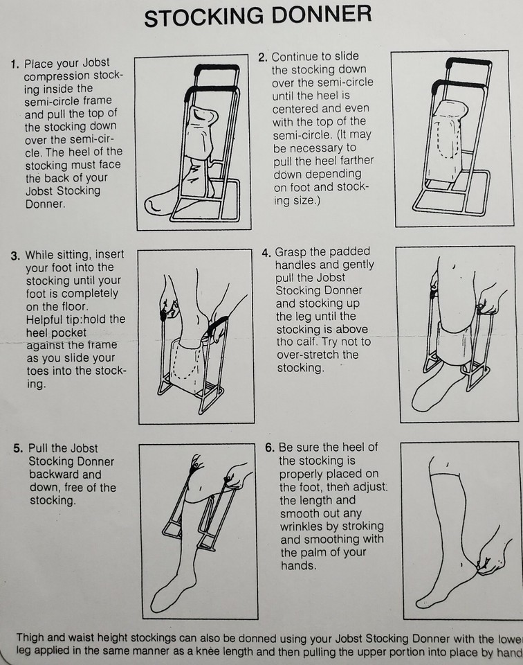 Compression Stocking Donner Aid Help Apply Hose Heel Guide Support ...