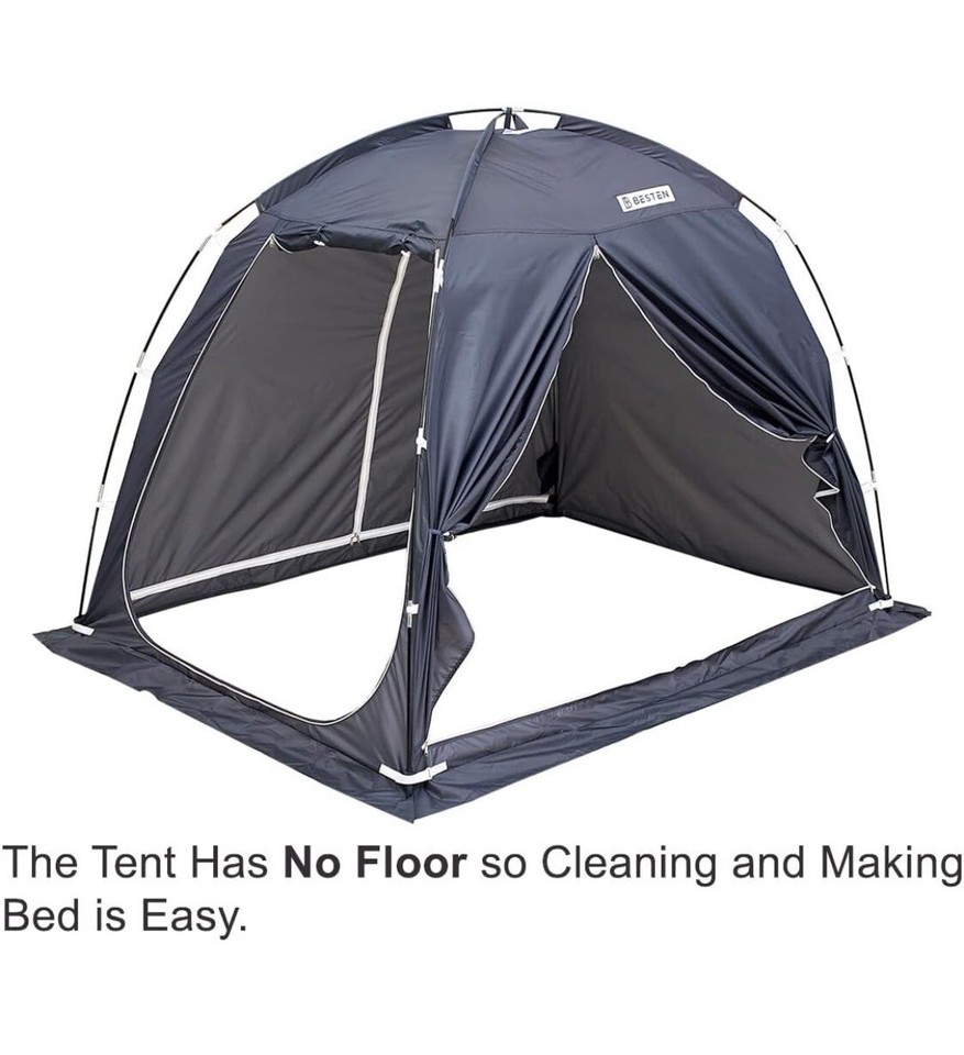 BESTEN Floorless Indoor Privacy Tent on Bed for Warm and Cozy Sleep ...