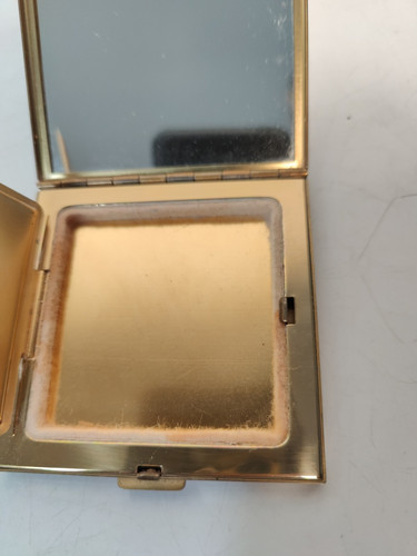 Vintage Volupte Compact Mirror Gold Tone Powder Case Makeup Powder ...