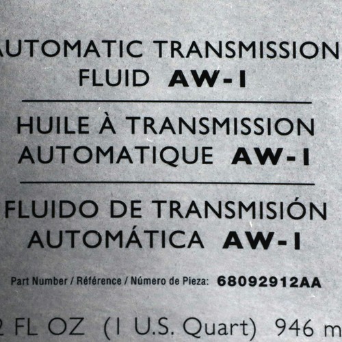 FIAT AUTOMATIC TRANSMISSION FLUID AW-1 QUART 32 FL OZ. OEM MOPAR ...