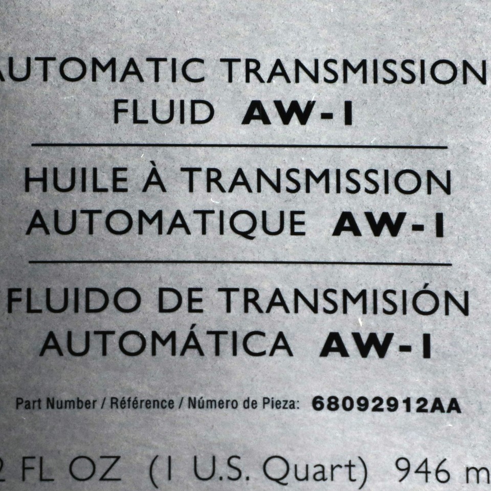 FIAT AUTOMATIC TRANSMISSION FLUID AW-1 QUART 32 FL OZ. OEM MOPAR ...